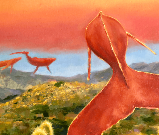 Original Painting - Wayward Whales at Anzo Borrego - Maggie Hurley