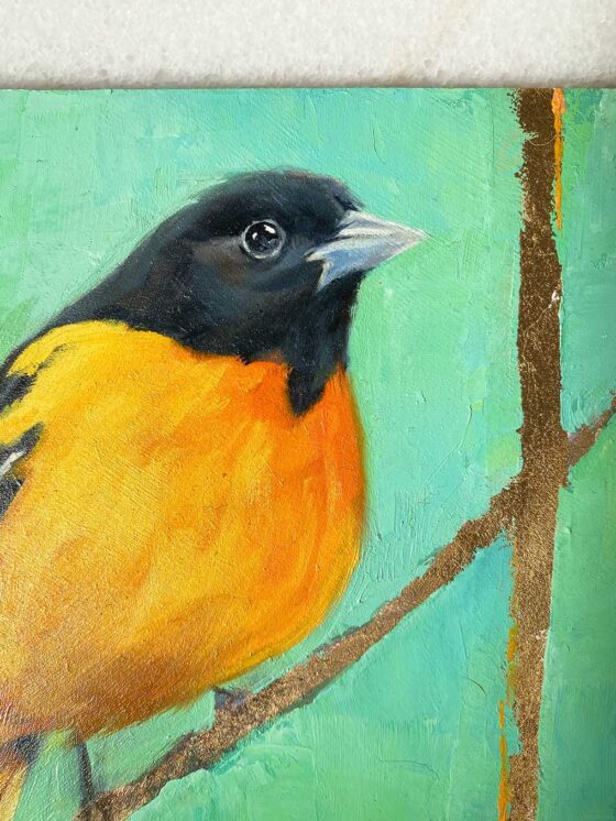 Original Bird Painting - Colorful Baltimore Oriole - Maggie Hurley